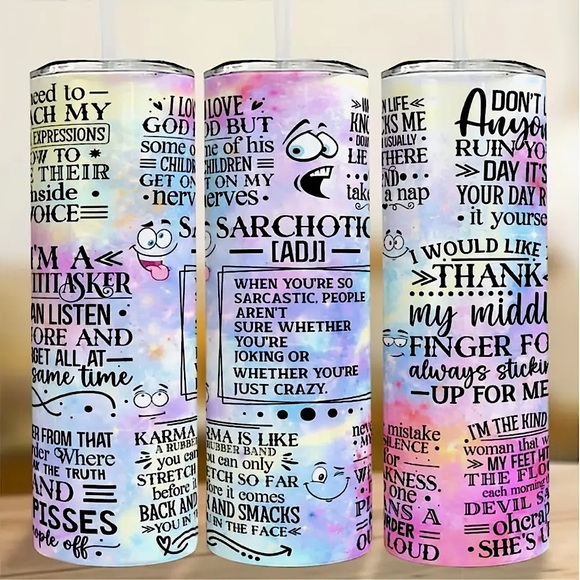 Dining | New Sarchotic Sarcastic Quotes Stainless Tumbler 2 Oz | Poshmark